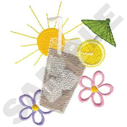 Iced Tea Embroidery Design | EmbroideryDesigns.com