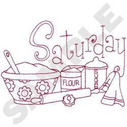 Saturday Embroidery Design | EmbroideryDesigns.com
