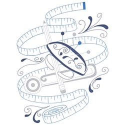 Tape Measure Embroidery Design | EmbroideryDesigns.com