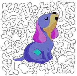 Howling Hound Embroidery Design | EmbroideryDesigns.com