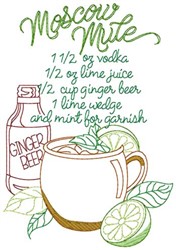 Moscow Mule Embroidery Design | EmbroideryDesigns.com