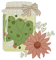 Canned Pickles Embroidery Design | EmbroideryDesigns.com