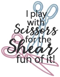 Shear Fun Of It Embroidery Design | EmbroideryDesigns.com