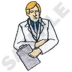 Male Doctor Embroidery Design | EmbroideryDesigns.com