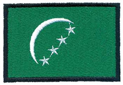 Comoros Flag Embroidery Design | EmbroideryDesigns.com