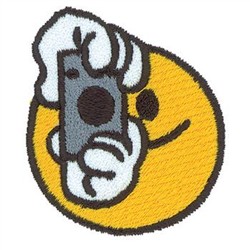 Smiley Photographer Embroidery Design | EmbroideryDesigns.com