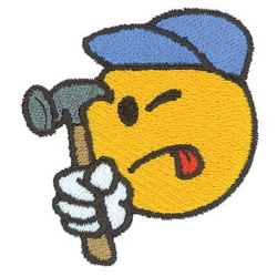 Smiley Face Carpenter Embroidery Design | EmbroideryDesigns.com