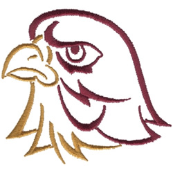 Hawk Outline Embroidery Design | EmbroideryDesigns.com