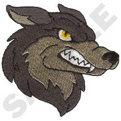 Wolf Head Embroidery Design | EmbroideryDesigns.com