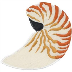 Nautilus Shell Applique Embroidery Design | EmbroideryDesigns.com
