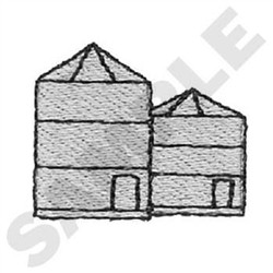 Grain Bins Embroidery Design | EmbroideryDesigns.com