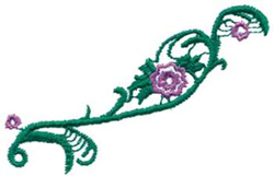 Flower Scroll Embroidery Design | EmbroideryDesigns.com