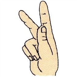 Letter K Sign Language Embroidery Design | EmbroideryDesigns.com