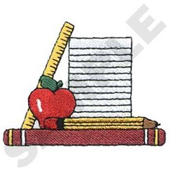School Supplies Embroidery Design | EmbroideryDesigns.com