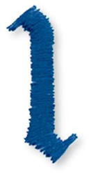 Old Style Number 1 Embroidery Design | EmbroideryDesigns.com