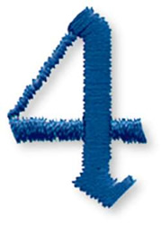 Old Style Number 4 Embroidery Design | EmbroideryDesigns.com