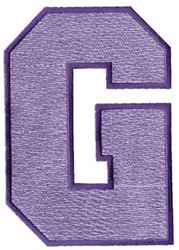 Block Letter G Embroidery Design | EmbroideryDesigns.com