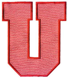 Block Letter U Embroidery Design | EmbroideryDesigns.com
