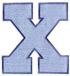 Block Letter X Embroidery Design | EmbroideryDesigns.com