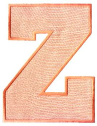 Block Letter Z Embroidery Design | EmbroideryDesigns.com