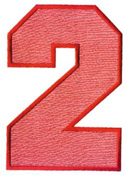 Block Number 2 Embroidery Design | EmbroideryDesigns.com
