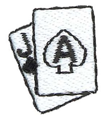 Blackjack Embroidery Design | EmbroideryDesigns.com