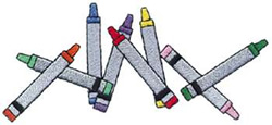 Crayons Embroidery Design | EmbroideryDesigns.com