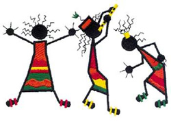 Jammin People Embroidery Design | EmbroideryDesigns.com