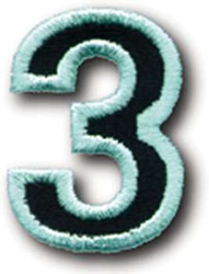 Athletic Number 3 Embroidery Design | EmbroideryDesigns.com