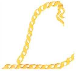 L Rope Alphabet Embroidery Design | EmbroideryDesigns.com