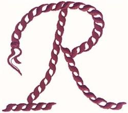 R Rope Alphabet Embroidery Design | EmbroideryDesigns.com