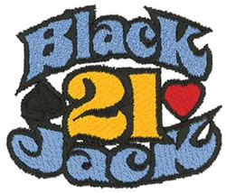 Blackjack Embroidery Design | EmbroideryDesigns.com
