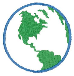 Globe Embroidery Design | EmbroideryDesigns.com