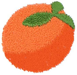 Orange Embroidery Design | EmbroideryDesigns.com