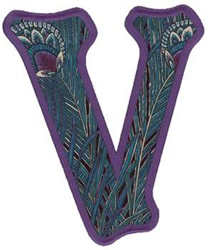 Applique Letter V Embroidery Design | EmbroideryDesigns.com