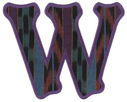 Applique Letter W Embroidery Design | EmbroideryDesigns.com