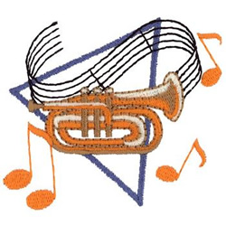 Baritone Embroidery Design | EmbroideryDesigns.com