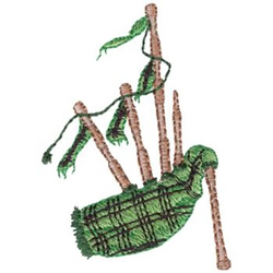 Bagpipe Embroidery Design | EmbroideryDesigns.com