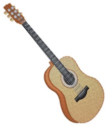 Acoustic Guitar Embroidery Design | EmbroideryDesigns.com