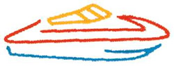 Speedboat Embroidery Design | EmbroideryDesigns.com
