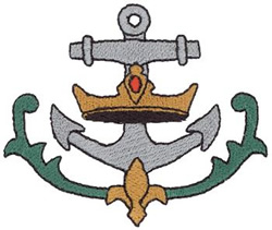 Anchor Crest Embroidery Design | EmbroideryDesigns.com