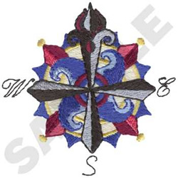 Compass Rose Embroidery Design | EmbroideryDesigns.com