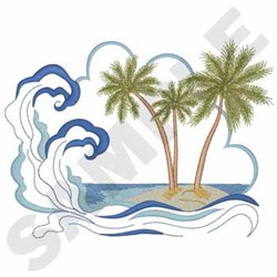 Tropical Island Embroidery Design | EmbroideryDesigns.com