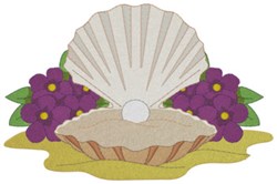 Clam Shell Embroidery Design | EmbroideryDesigns.com
