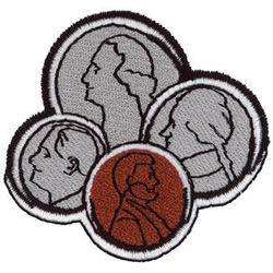 Coins Embroidery Design | EmbroideryDesigns.com