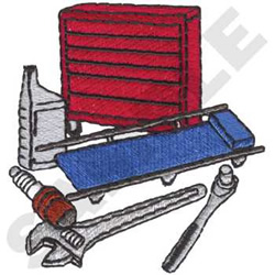 Mechanics tools Embroidery Design | EmbroideryDesigns.com