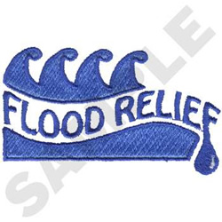 Flood Relief Embroidery Design | EmbroideryDesigns.com