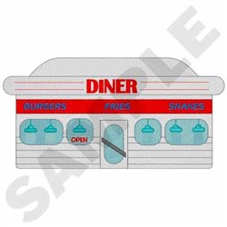 Diner Embroidery Design | EmbroideryDesigns.com