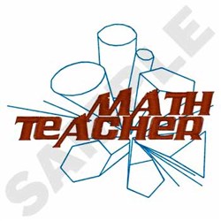 Math Teacher Embroidery Design | EmbroideryDesigns.com