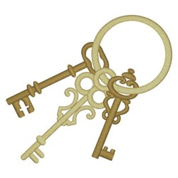 Antique Keys Embroidery Design | EmbroideryDesigns.com
